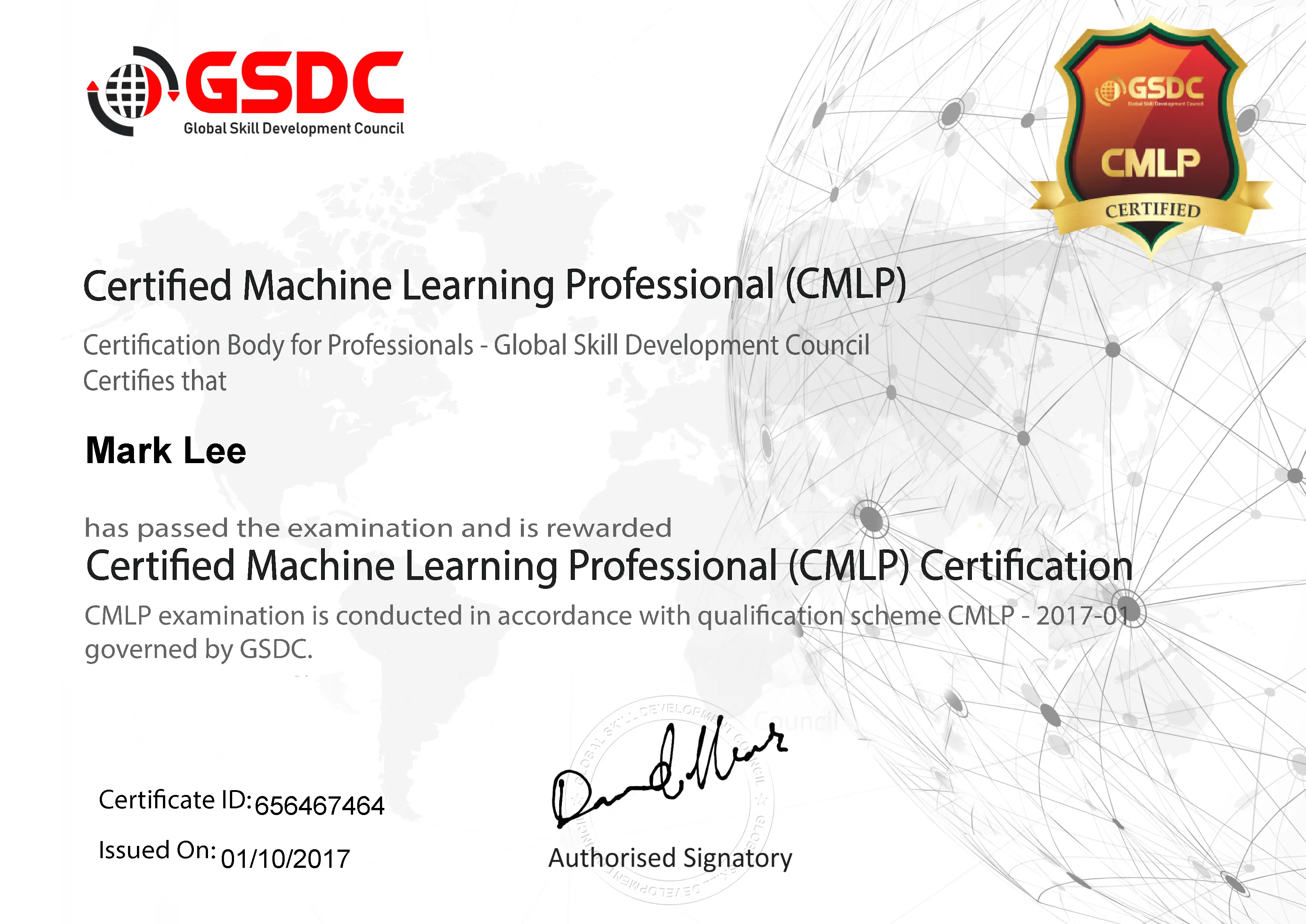 Machine Learning Professional Certification | ML Certification | GSDC
